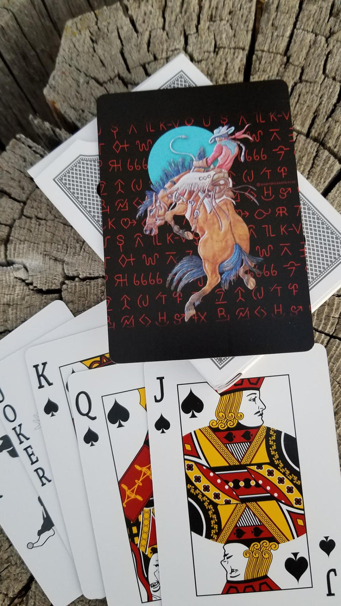 Under The Rustler's Moon Playing Cards – Martiny Saddle Co.